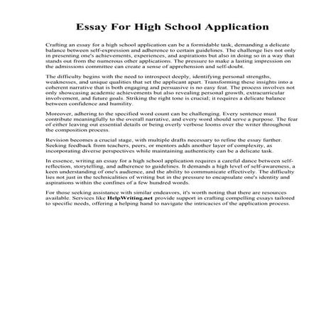 High School Entrance Essay Examples.pdf