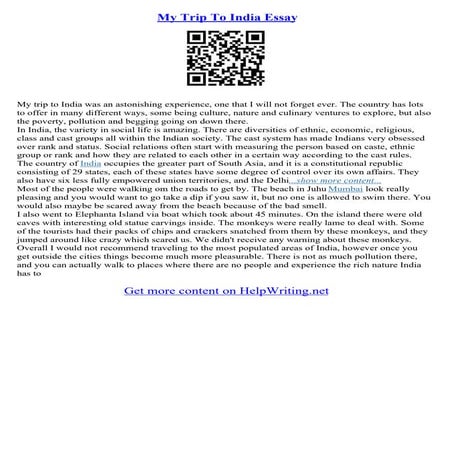 Essay For India | PDF