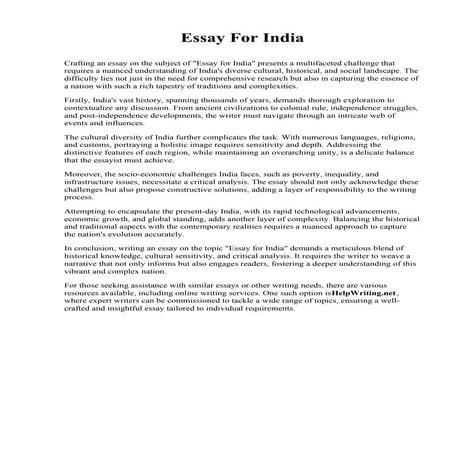 Essay For India.pdf