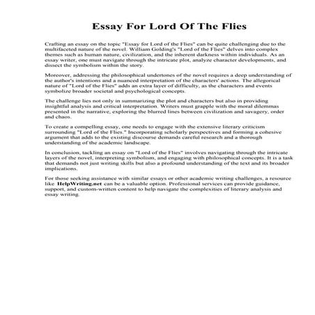 Lord Of The Flies Fear Essay.pdf
