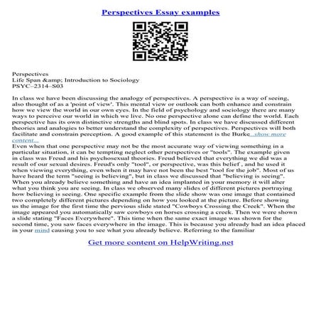 Essay Form Example | PDF