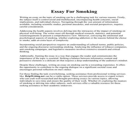 Essay For Smoking. Smoking Is Harmful 600 Words - PHDessay.com | Hair ...