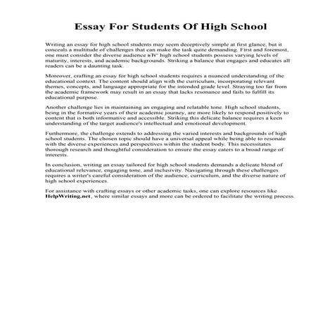 Essay For Students Of High School.pdf