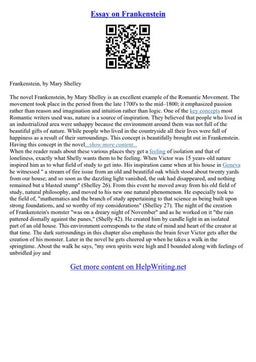 Romanticism & frankenstein | PPT