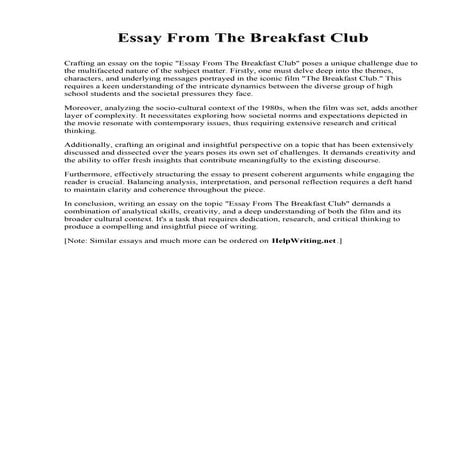 Essay From The Breakfast Club.pdf