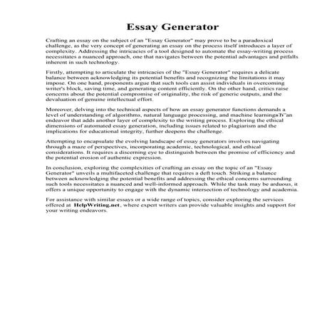 Essay Generator.pdf | Aviation Industry | Industries