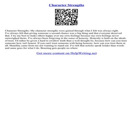 Essay Good Character | PDF