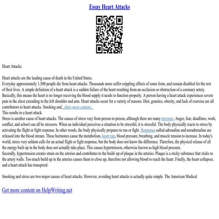 Essay Heart Attacks | PDF