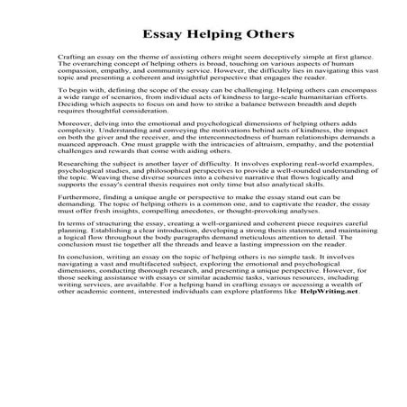 Essay On Helping Others.pdf