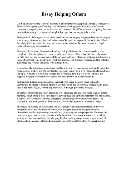 Essay About Helping Others.pdf