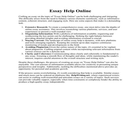 Essay Help Online | PDF