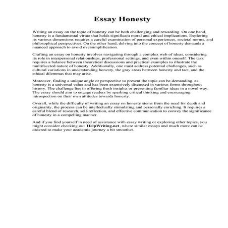 Honesty Essay Examples.pdf