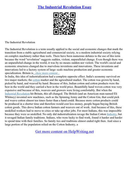 Industrial Revolution. | PDF