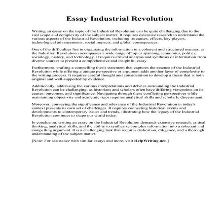 The Industrial Revolution Essay.pdf