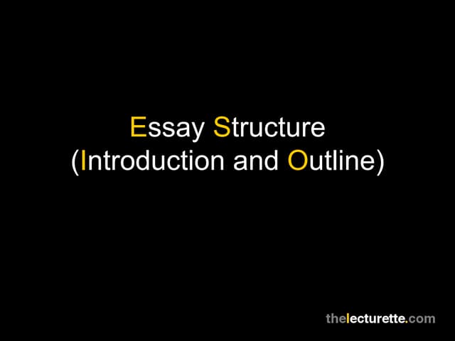 Essay Writing (Structure) | PPT