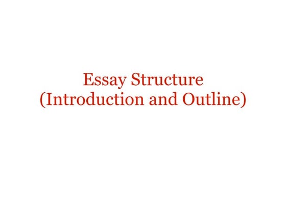Essay structure | KEY