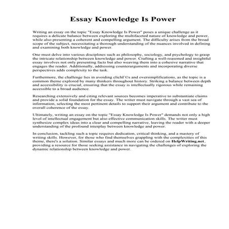 Essay Knowledge Is Power.pdf