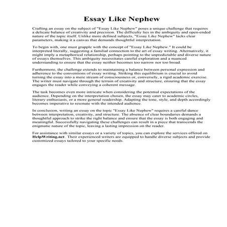 Essay Like Nephew.pdf