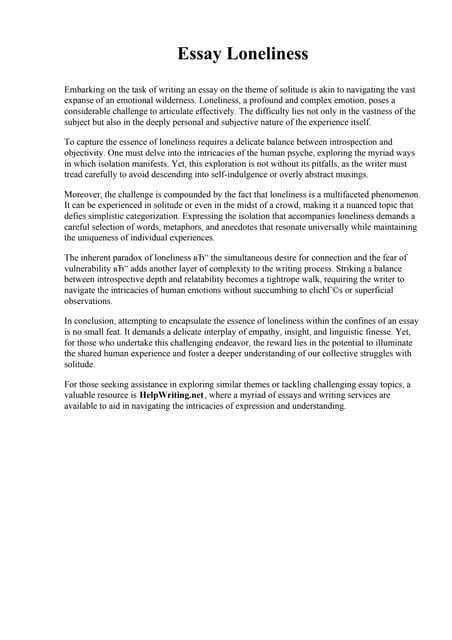 Essay On Loneliness.pdf