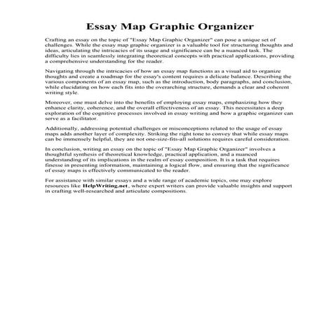 Essay Map Graphic Organizer | PDF