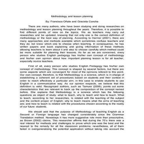 Essay methodology final | PDF