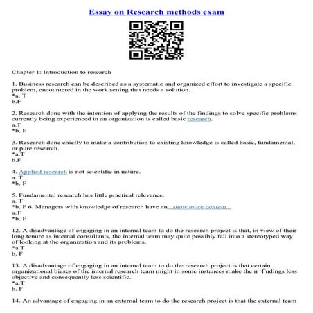 Essay Methods | PDF
