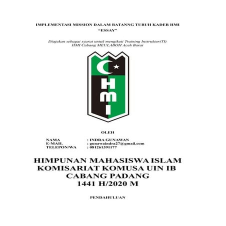 Essay mission hmi (1) | PDF
