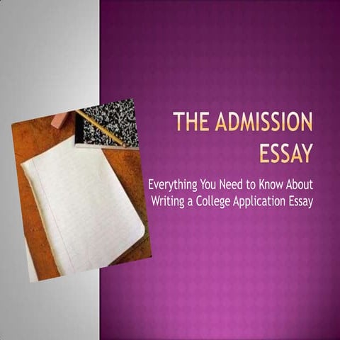 College Application Essay Module | PPT