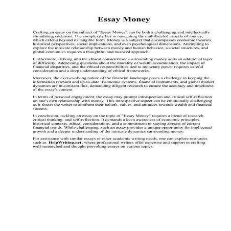 Financial Literacy Essay | PDF