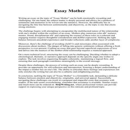 Essay Writing On My Mother.pdf