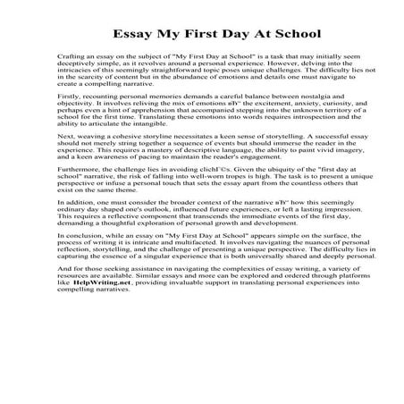 Essay My First Day At School.pdf