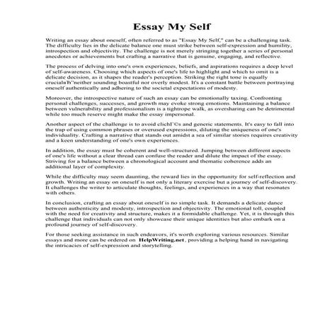 Essay My Self. 014 Self Introduction Essay Introduce Myself Sample ...