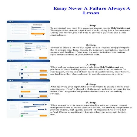 Essay Never A Failure Always A Lesson | PDF