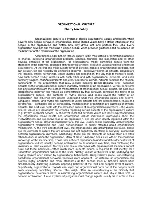 Culture in organization (chapter 1) organizational behaviour | PPT