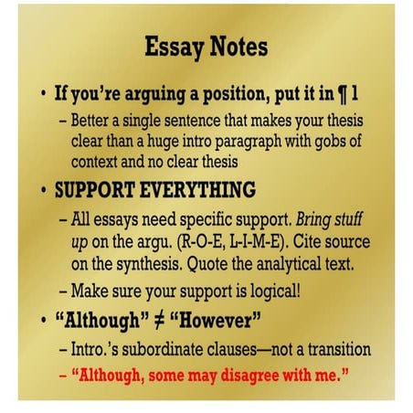 Essay Notes | PPT