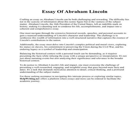 Essay Of Abraham Lincoln.pdf