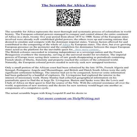 Essay Of Africa | PDF