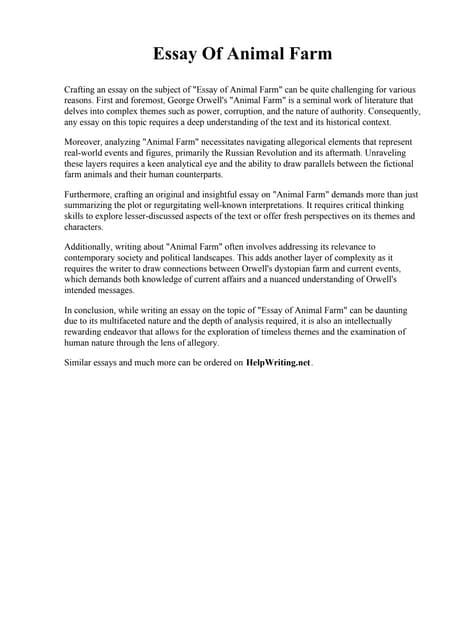 Animal Farm George Orwell Essay.pdf