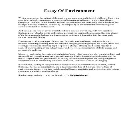 Essay Of Environment.pdf