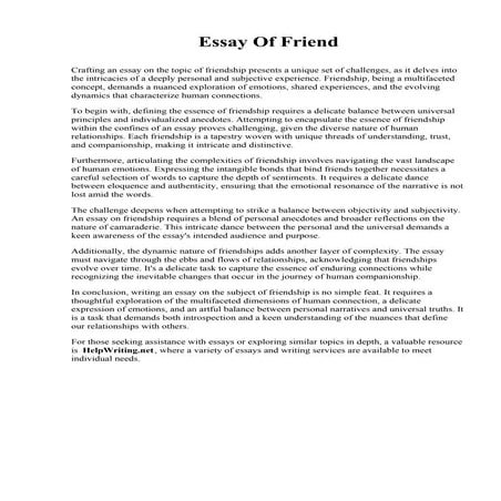 Essay Of Friend.pdf