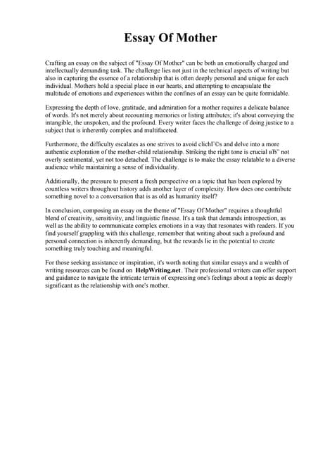 Essay Writing On My Mother.pdf