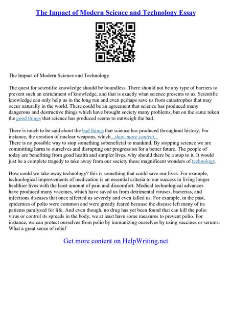 Science Essays Topics | PDF