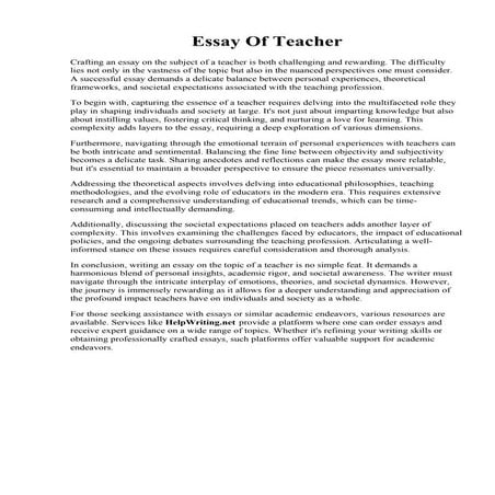 Essay Of Teacher.pdf
