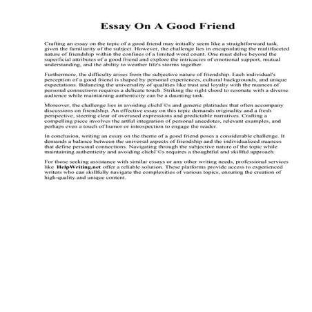 Essay On A Good Friend.pdf