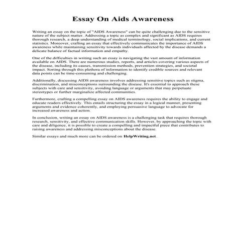 Essay On Aids Awareness.pdf