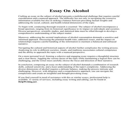 Essay On Alcohol.pdf