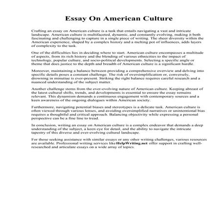 Essay On American Culture.pdf