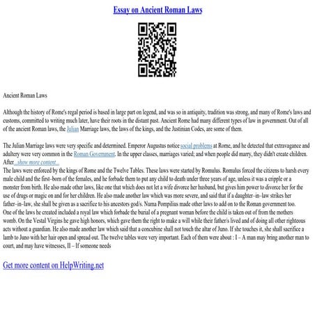 Essay On Ancient Rome | PDF