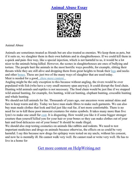 Animals deserve respect as much as people | PDF