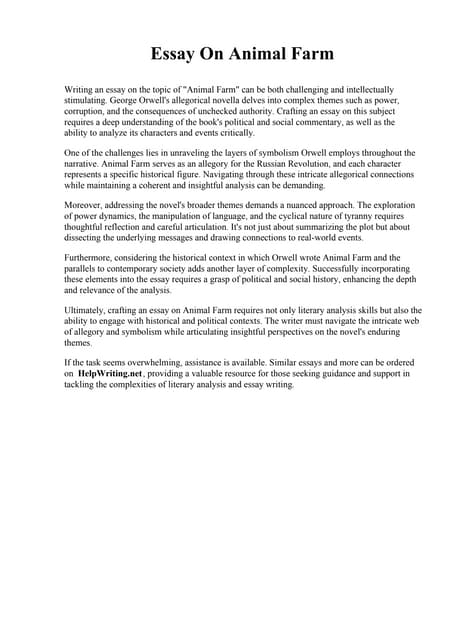 Animal Farm George Orwell Essay.pdf
